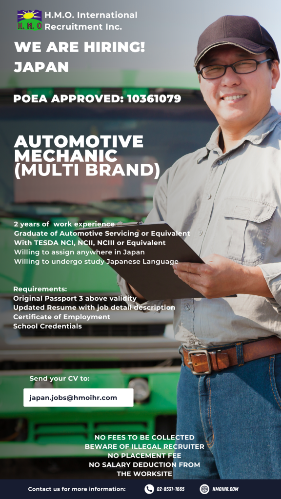 Auto Technician TITP - Japan - HMO